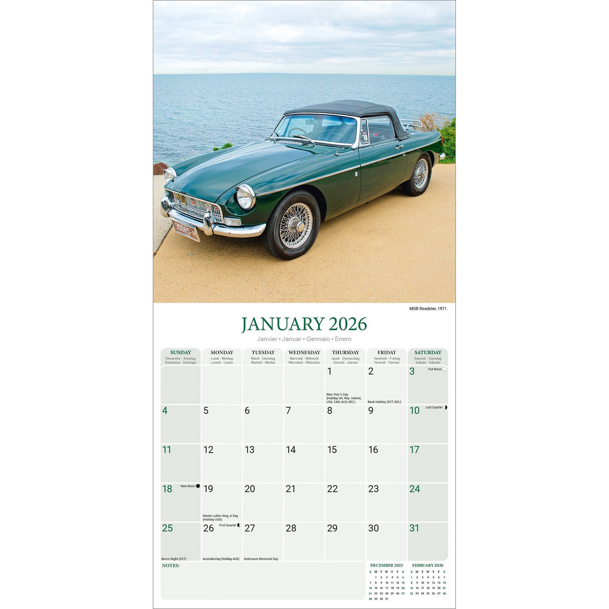 MG Calendar 2026 – Avonside Publishing Ltd
