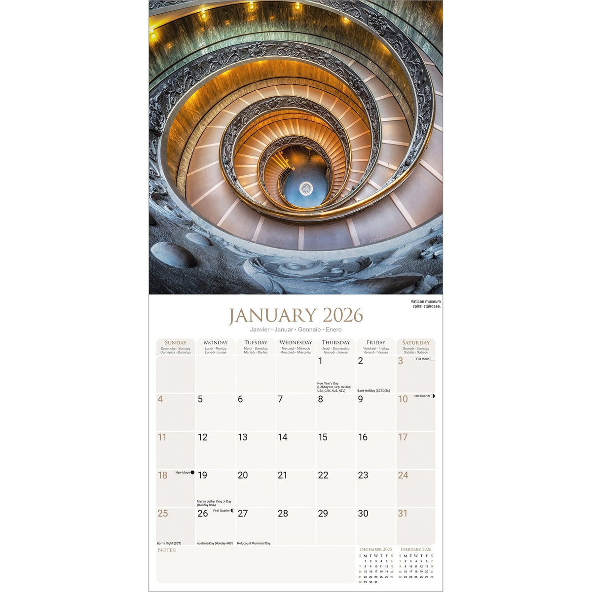 Rome Calendar 2026 – Avonside Publishing Ltd